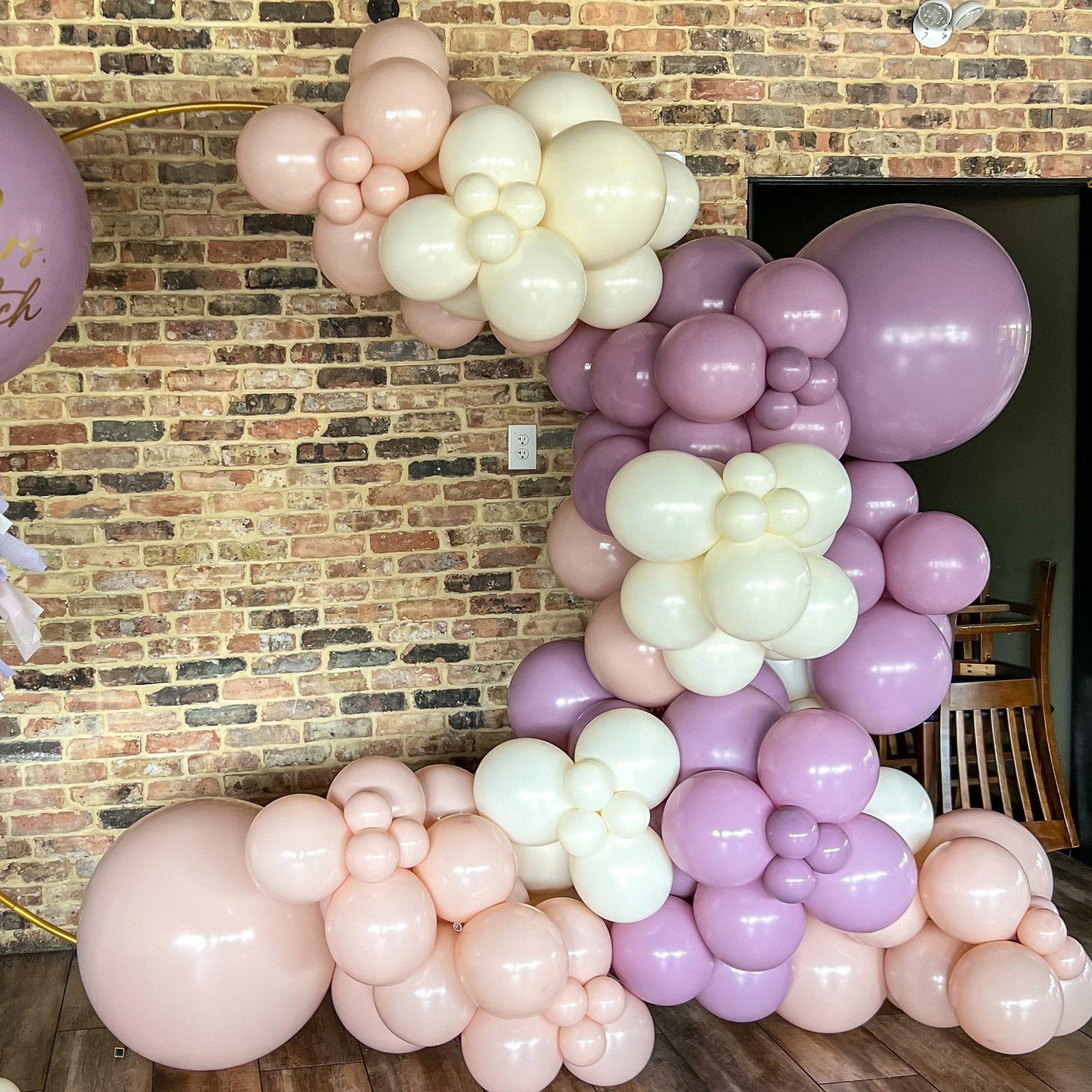 Lilac Lavender Blush Ivory Lace Bridgerton Professional Balloon Garlan ...